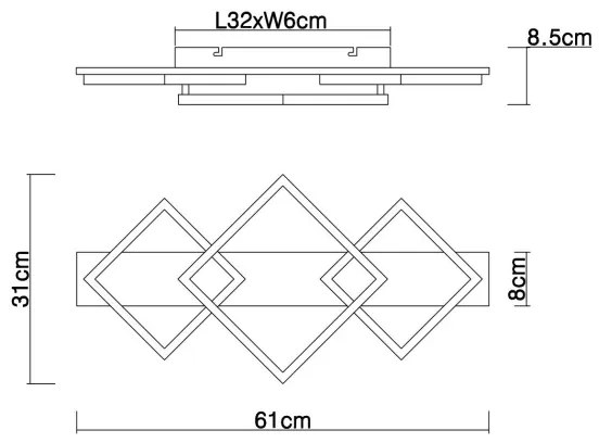 Globo 67294D2 - LED Stropní svítidlo BEATRIX LED/24W/230V