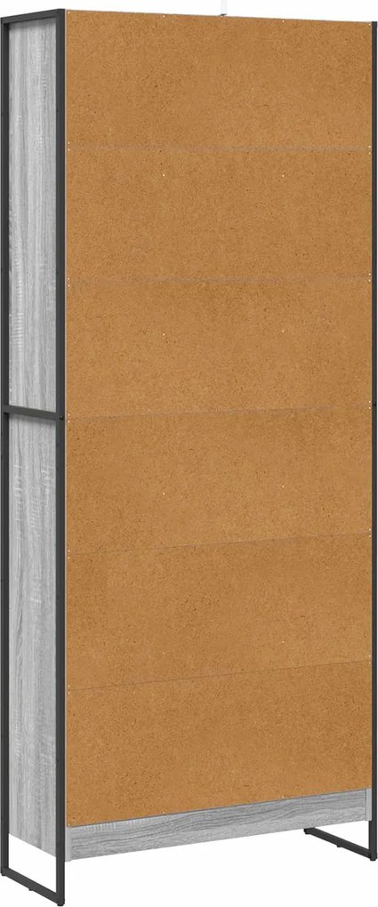 Knihovna 80 x 30 x 189,5 cm Kompozitní dřevo Šedá Sonoma 3403013