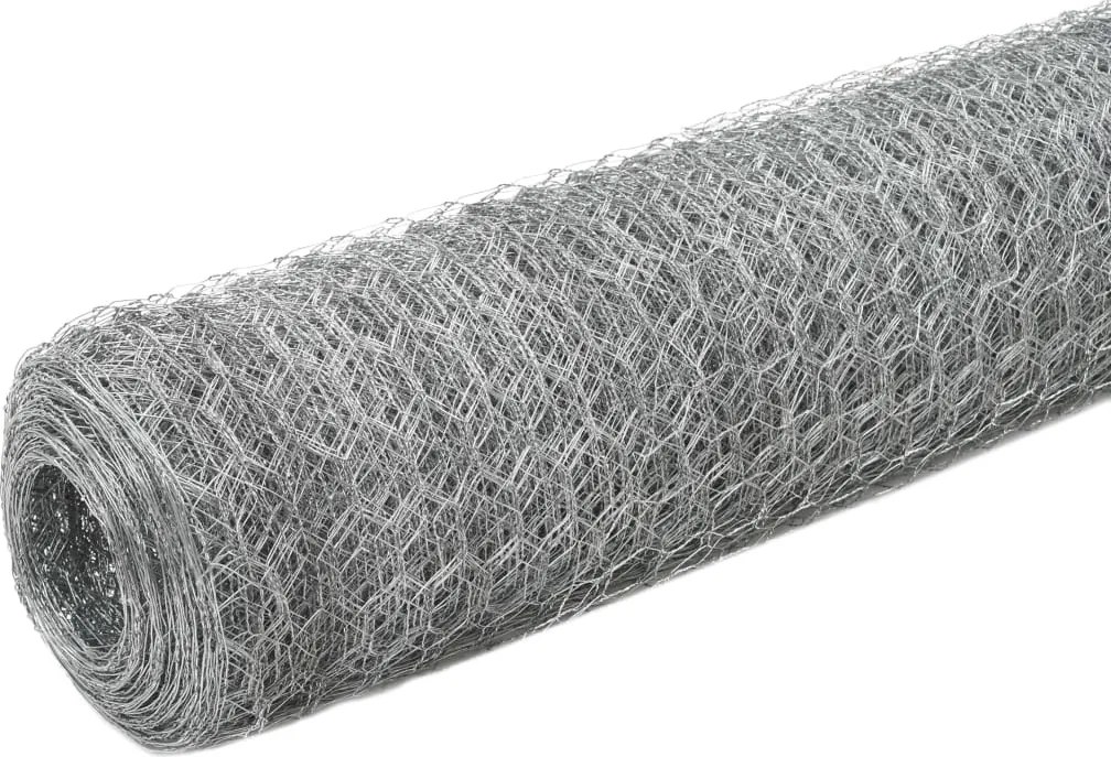 Pletivo ke kurníku pozinkovaná ocel 25 x 1,2 m stříbrné 143324