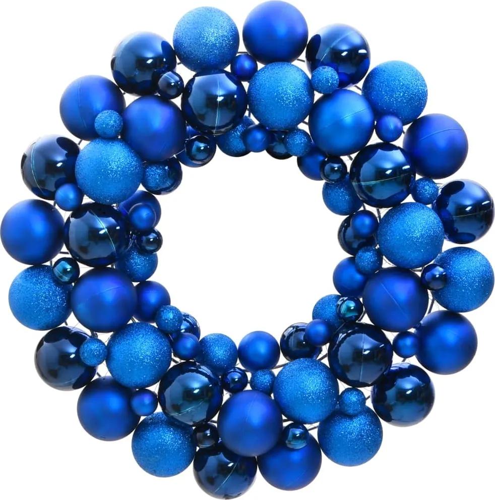 vidaXL Vánoční věnec 45 cm polystyren [356121] Barva: Modrá