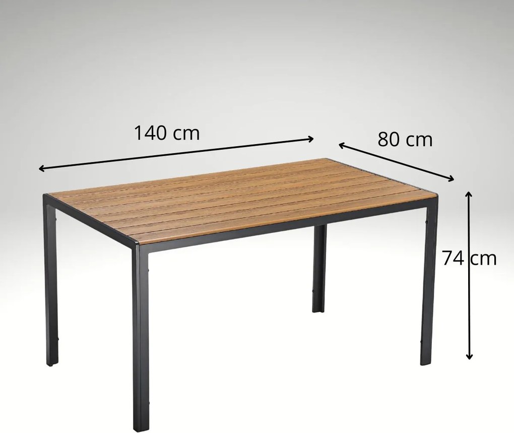 Vikio Zahradní ratanový set 140x80 pro 4 osoby DT255-P2 přirodní