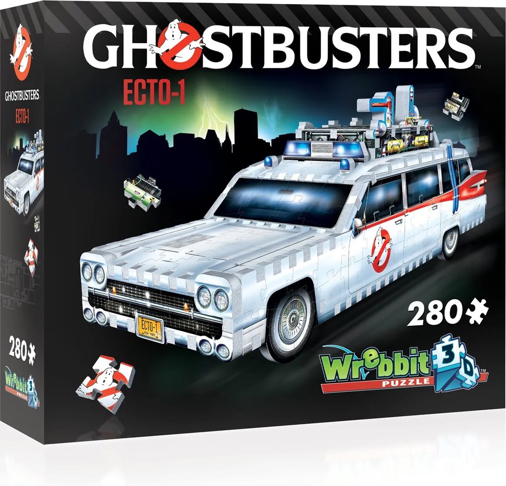 3d puzzle wrebbit 3d puzzle auto ghostbustersecto-1, 280 dílků