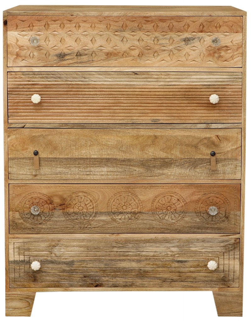 furniture-nabytek.cz - Rustikalni komoda z mangového dřeva 90x120x45