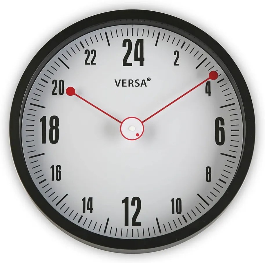 Černé kulaté nástěnné hodiny Versa Miriam, ø 30 cm