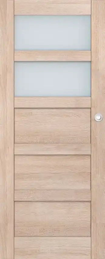 posuvné interiérové dveře do pouzdra BRAGA model 3 Průchozí rozměr: 70 x  197 cm, Orientace dveří: Levé dveře, Dekor: Dub sonoma | BIANO