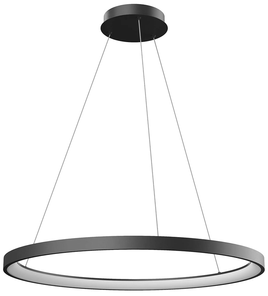 Redo 01-3916 Iconic, černé závěsné svítidlo LED 60W 3000/4000K, tříkrokové stmívání, průměr 78cm
