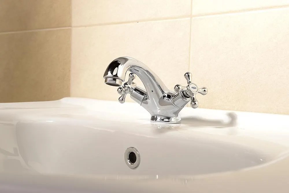 Aqualine VICTORIA umyvadlová stojánková retro baterie kohoutková, chrom VC02