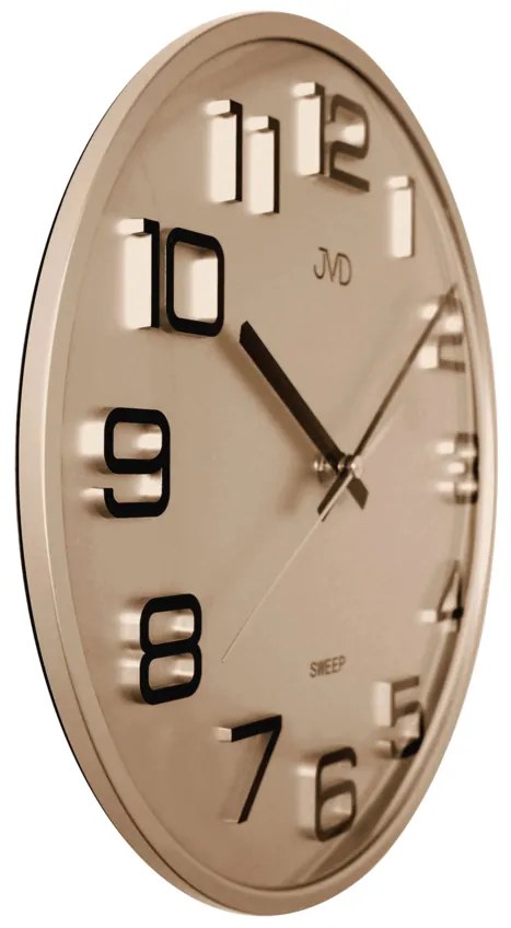 JVD Netikající tiché hodiny rose gold JVD HX2472.8
