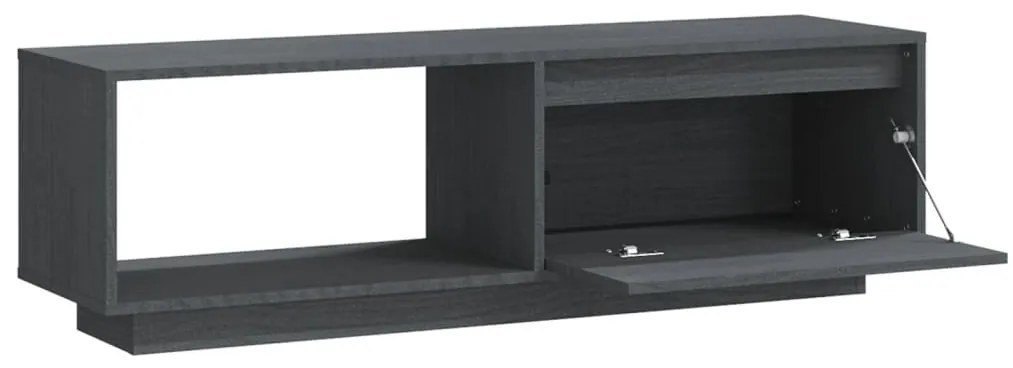 TV stolek šedý 110 x 30 x 33,5 cm masivní borové dřevo