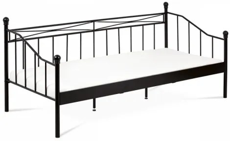 Kovová postel 90x200, černá matná, BED-1905 BK