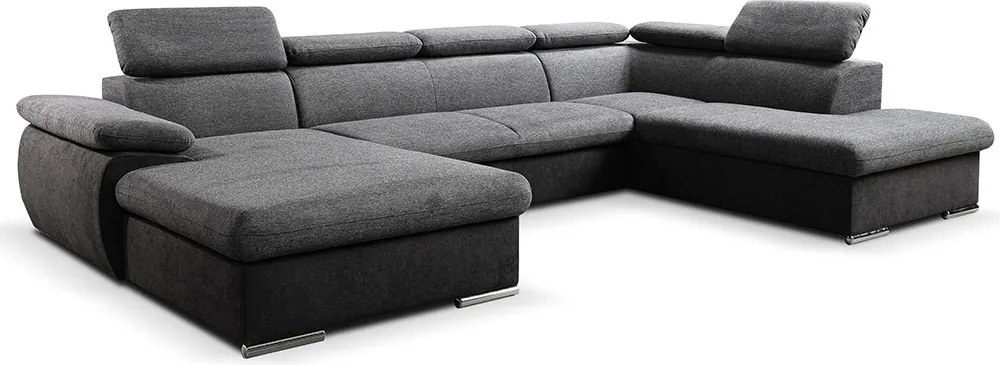 Sedací souprava COOL II | 191x343x220 cm | rozkládací + 2x úložný prostor | LEVÁ | lounge 21 tmavě šedá