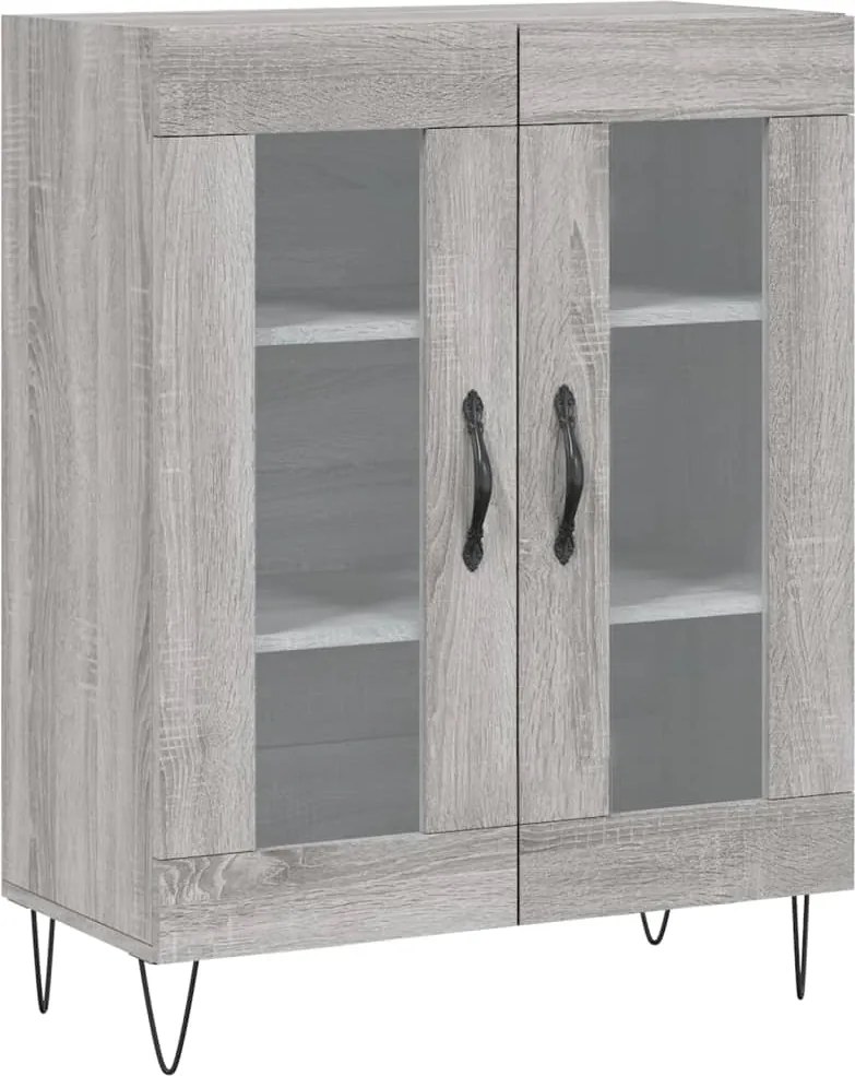 Skříň highboard šedá sonoma 69,5 x 34 x 180 cm kompozitní dřevo 3199655