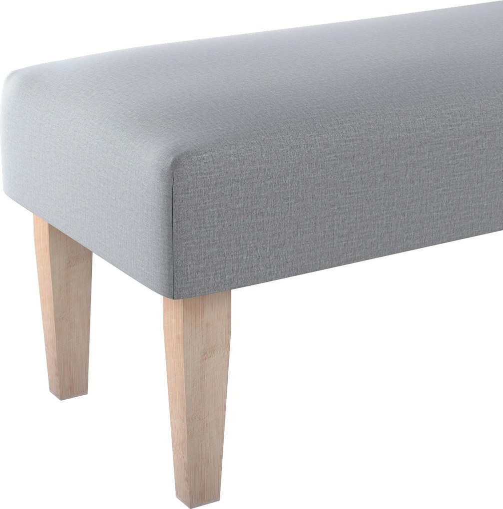 Dlouhá lavička 100x40cm barva šedá látka sametová