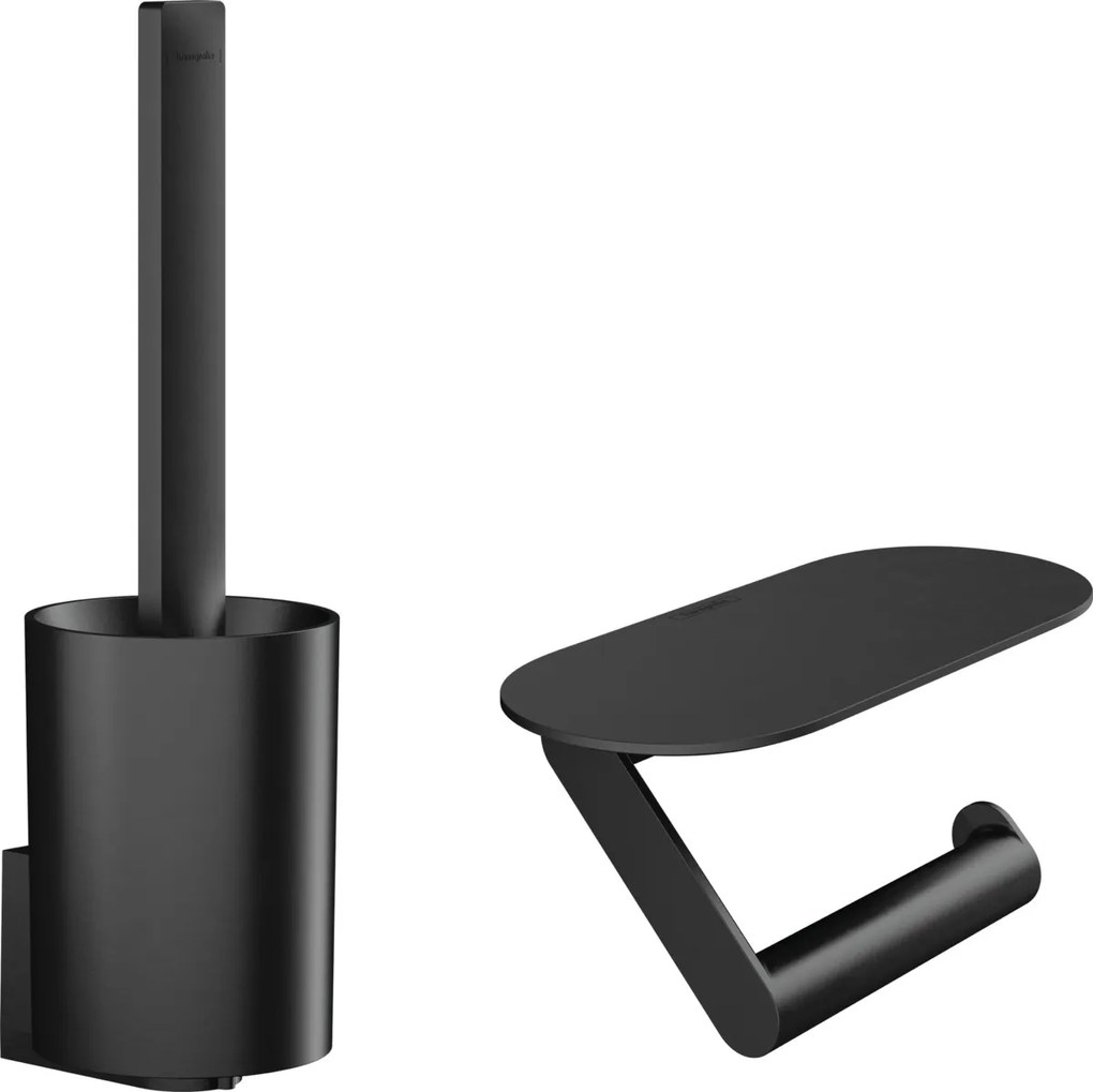 Hansgrohe WallStoris, sada pro WC, černá matná, HAN-27969670