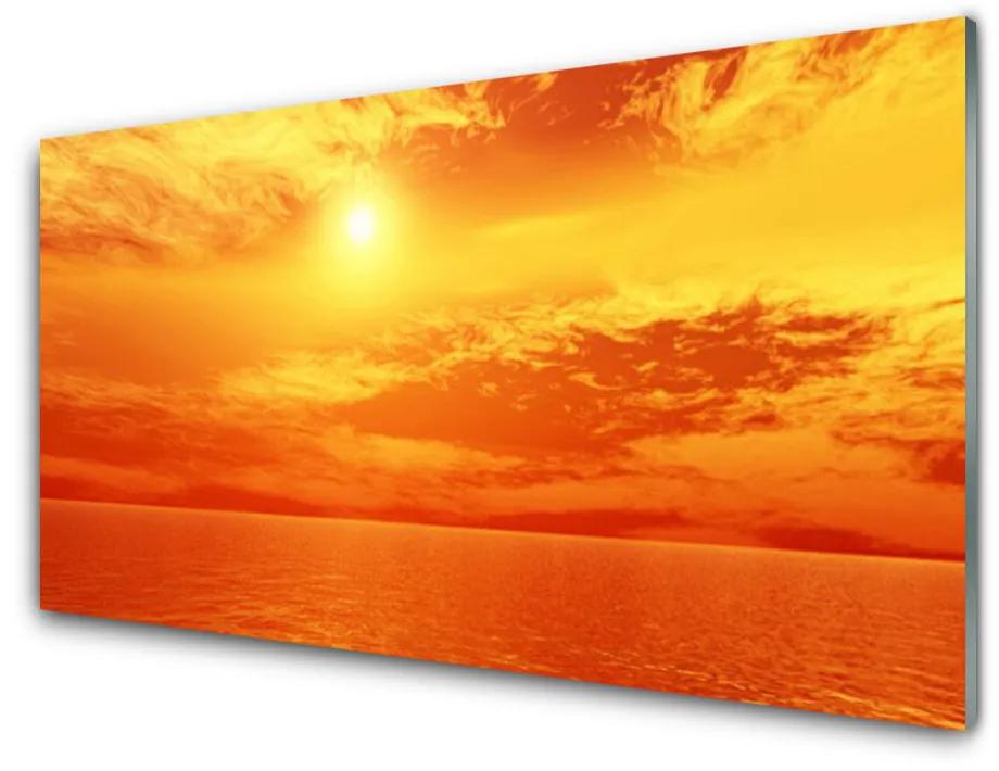 Obraz na skle Slunce Moře Krajina 140x70 cm