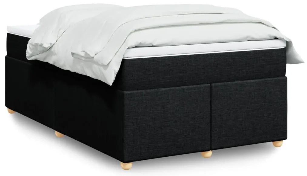 Box spring postel s matrací černá 120x190 cm textil 3285361