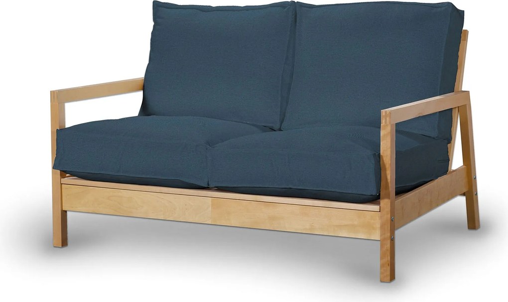 Potah na pohovku IKEA  Lillberg 2-místná nerozkládací barva modrá látka pletený vzor