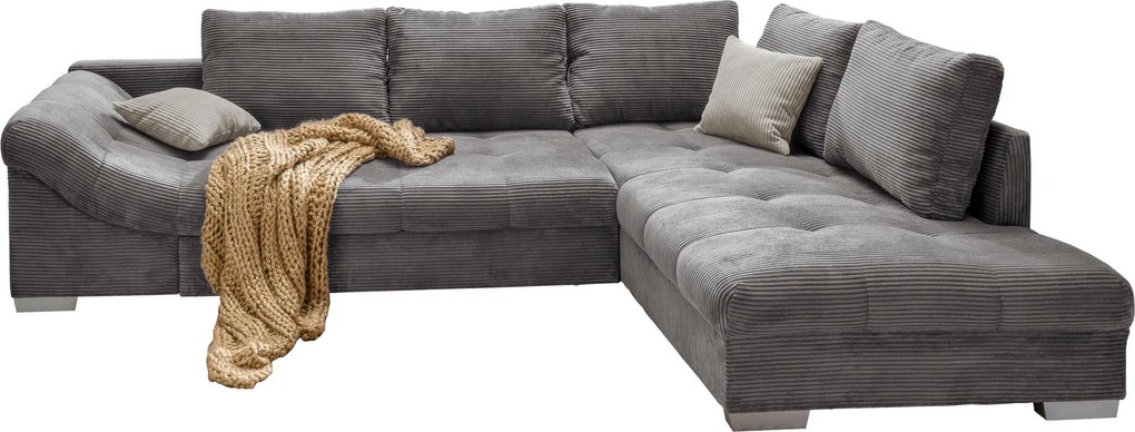 XXXLutz ROHOVÁ SEDAČKA, textil, šedá P & B - Sedací soupravy - 002310006711