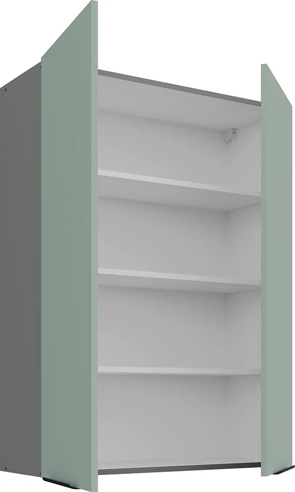 ARIA sa | horní skříňka 80 G-108 2F policová | 80 cm | EXTRA VYSOKÁ | ANTI FINGERPRINT povrch | antracit/aquamarine