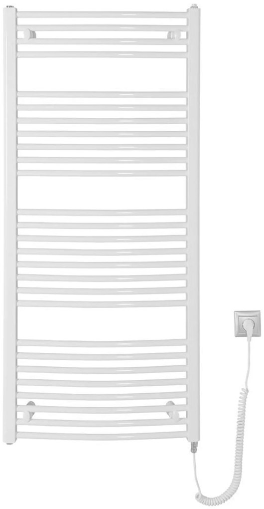 Aqualine - Elektrické topné těleso Orbit-E, 60x132 cm, 600 W, bílá ILEO36T