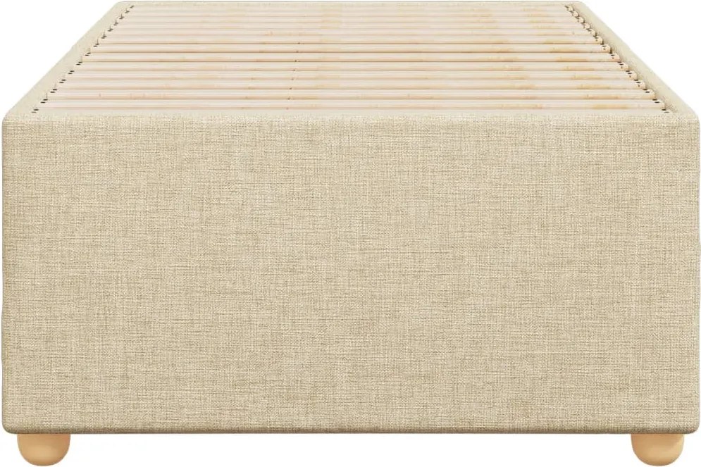 Rám postele bez matrací krémově 90x190 cm textil 3284699