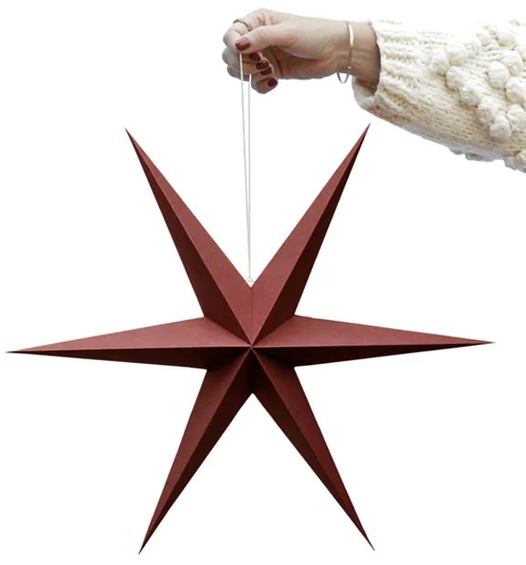 Delight Department Šesticípá papírová hvězda Red - 30 cm