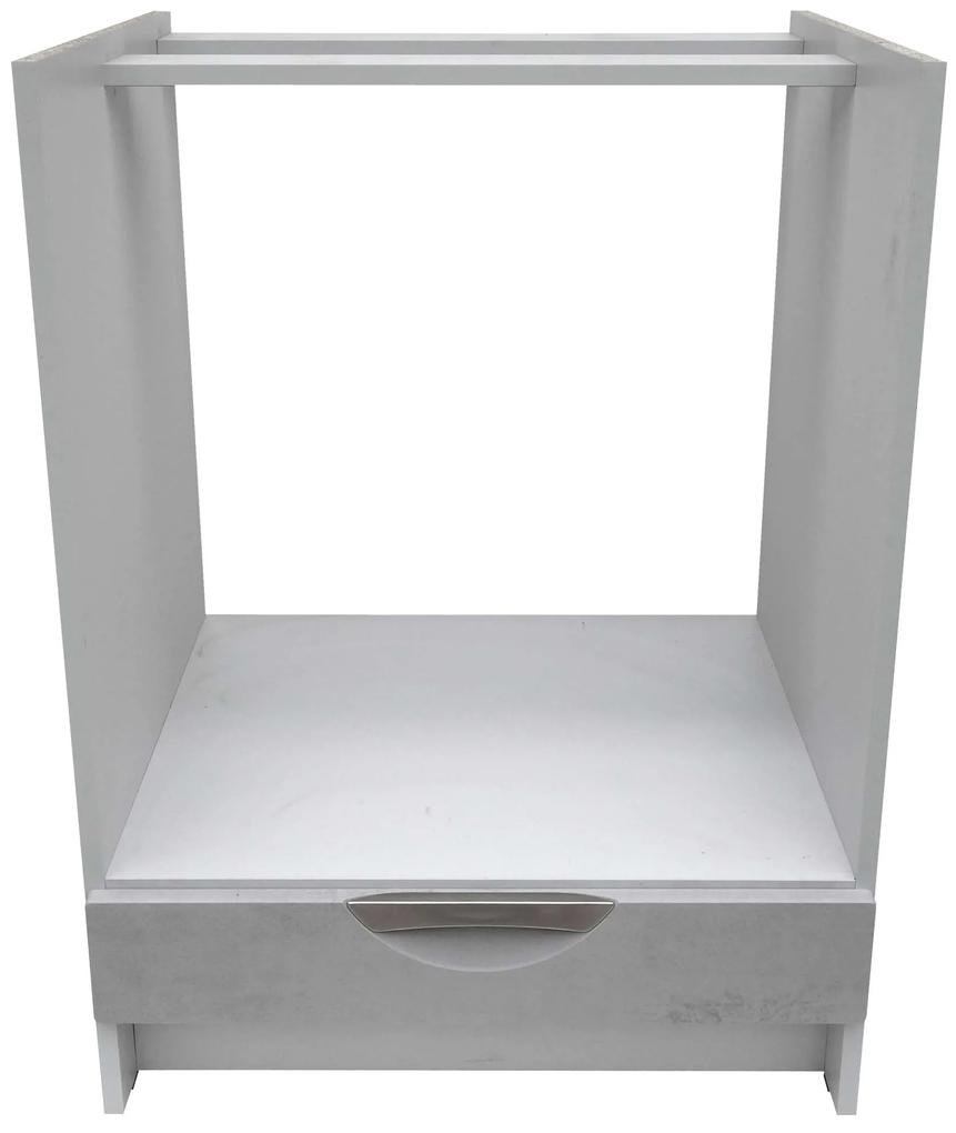 Kuchyně Macháček kuchyňská skříňka pro vestavnou troubu barva beton korpus šedý 60 cm