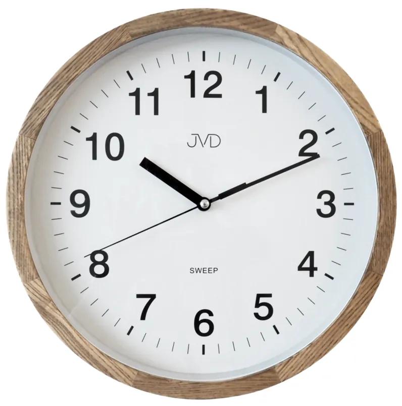 JVD Dřevěné tiché nástěnné hodiny JVD NS19019/78