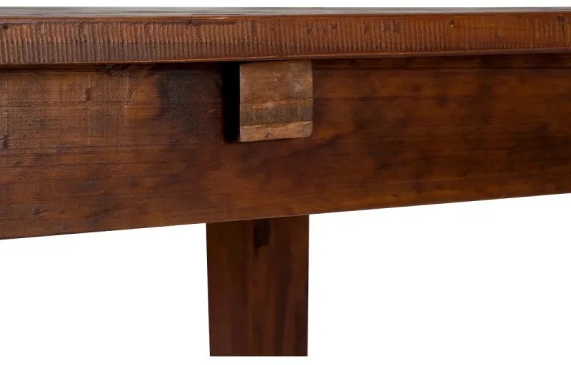 furniture-nabytek.cz - Masivní jídelní stůl Catello z borovice, hnědý, lakovaný, čtvercový – 90×90×76 cm