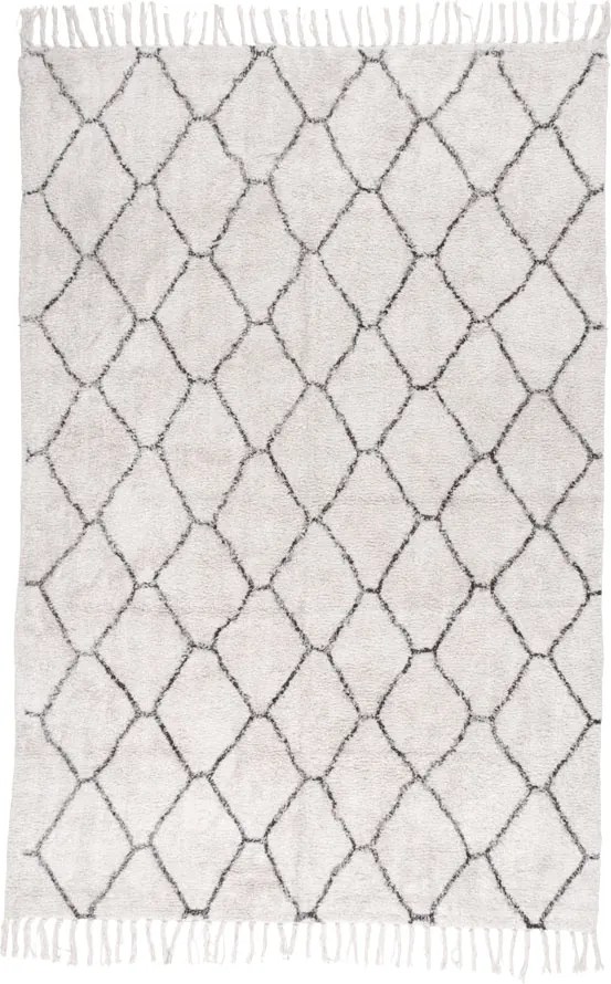 Nordic Experience Bílý koberec Gira ze 100% bavlny 180x120 cm