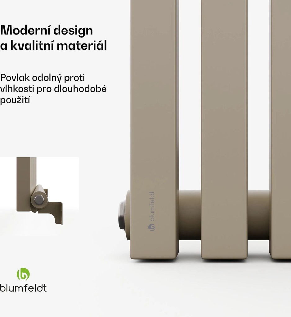 Blumfeldt Delgado radiátor | Moderní design | 63 x 108 cm | 891 W | Boční připojení