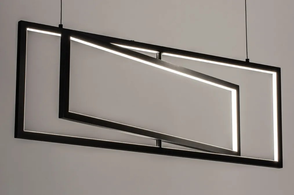 Závěsné LED svítidlo nad stůl Dual Frame Line Black