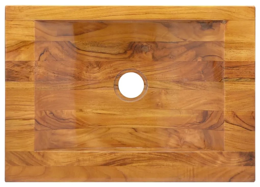 vidaXL Marketos Umyvadlo masivní teak 50 x 35 x 10 cm