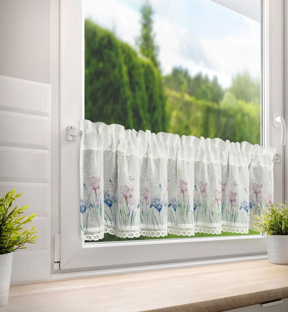 KRÁTKÁ ZÁCLONA NA PÁSCE DOLOREZ 150X30 CM KVĚTY