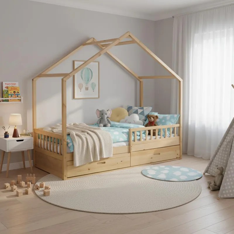 Postel Montessori BIANKA, 90x200, masiv přírodní Kondela 0000396818