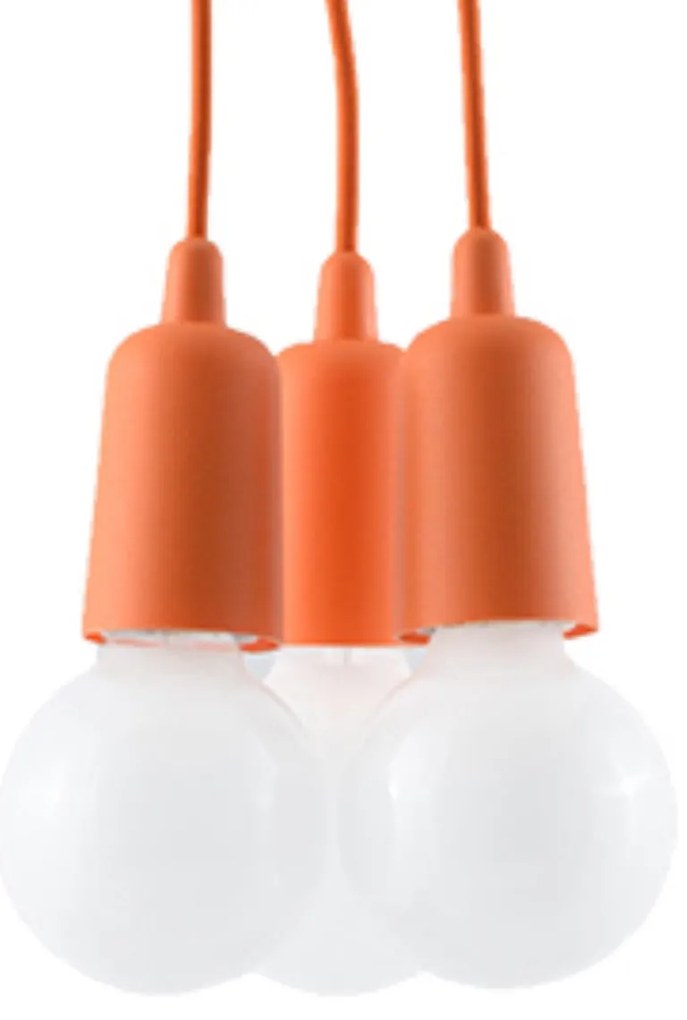 Sollux Lighting Závěsné svítidlo DIEGO 3 oranžové