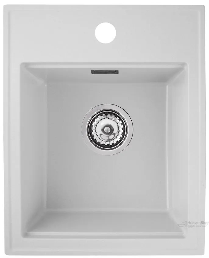 Gamma Modern 4050, 1-komorový granitový dřez 400x500x180 mm, bílá, GMA-ZM-4050-WH