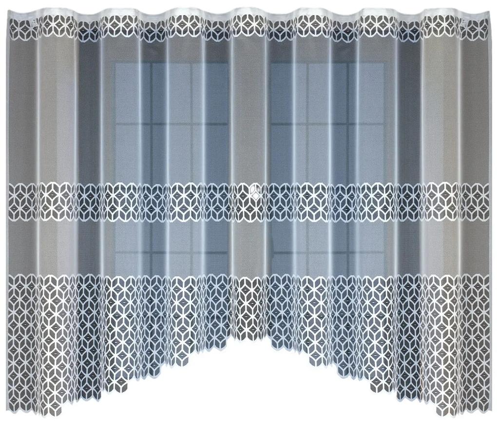 Dekorační žakárová záclona s řasící páskou EGONA 120 bílá 400x120 cm MyBestHome