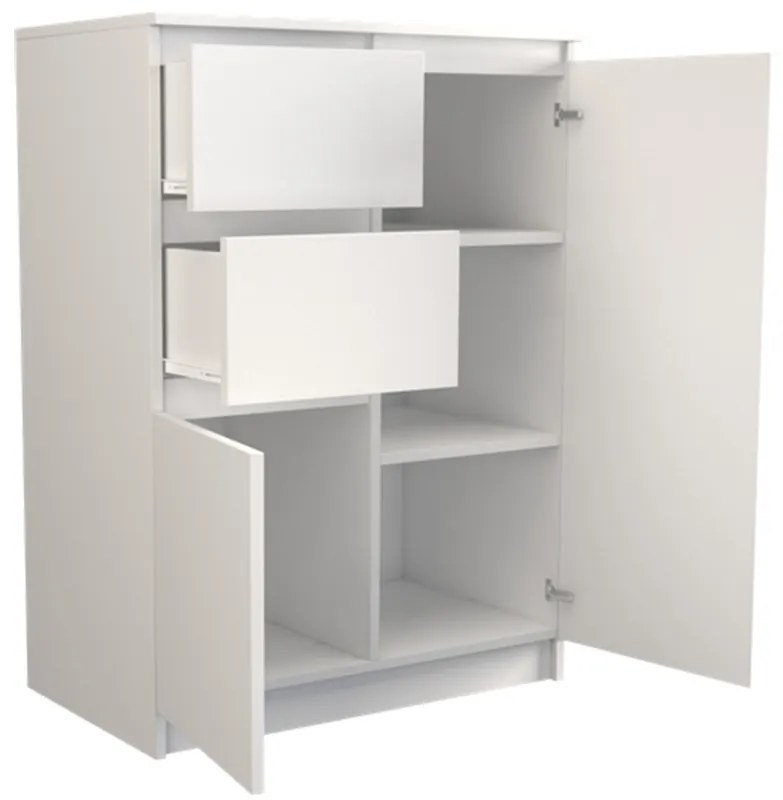 Komoda ZEN 2+2 70cm BÍLÁ matná