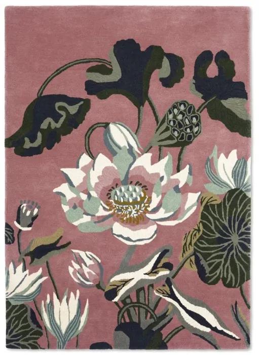 Vlněný květinový koberec Wedgwood Waterlily dusty rose 038602 Brink & Campman 250 x 350