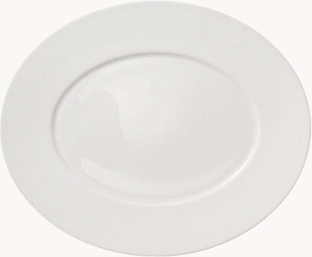 Sada oválných servírovacích talířů z kostního porcelánu Cross White, 6 dílů