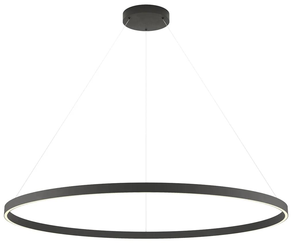 Redo 01-2885 závěsné LED svítidlo stmívatelné Febe pískově černé, 75W, 3000K, ø120cm
