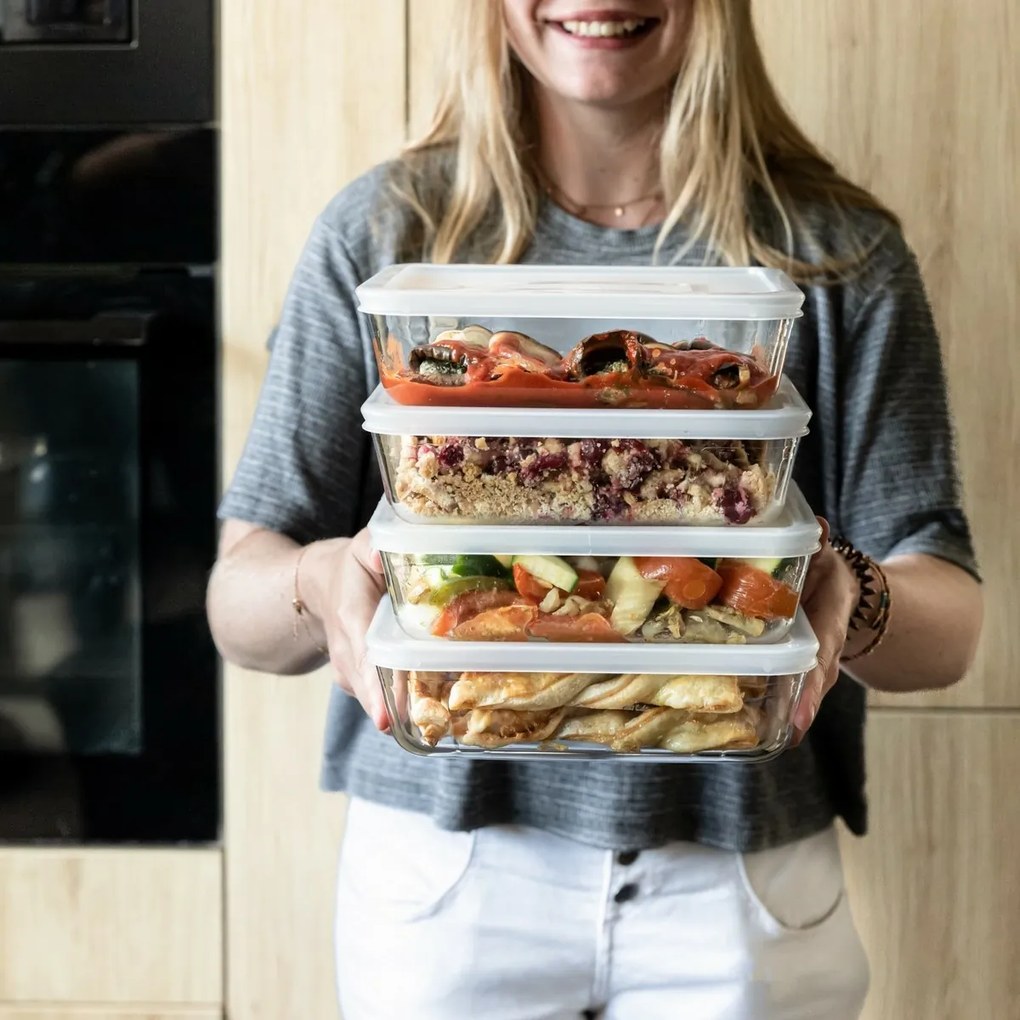 Pyrex Sada skleněných dóz 4 ks, 1,5L