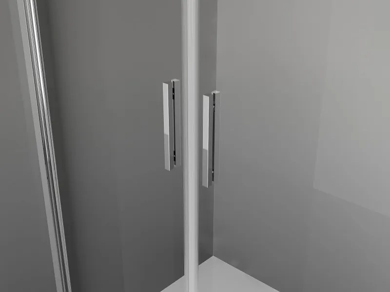 Mexen Exo, dvojité výklopné sprchové dveře, 120 cm, transparentní sklo, chrom, 814-120-000-01-00