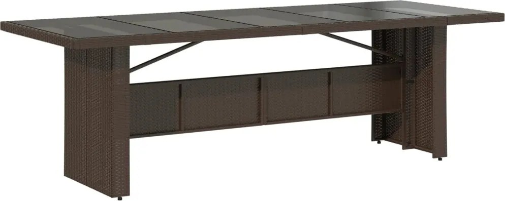 9dílný zahradní bistro set s poduškami hnědý polyratan 3277263