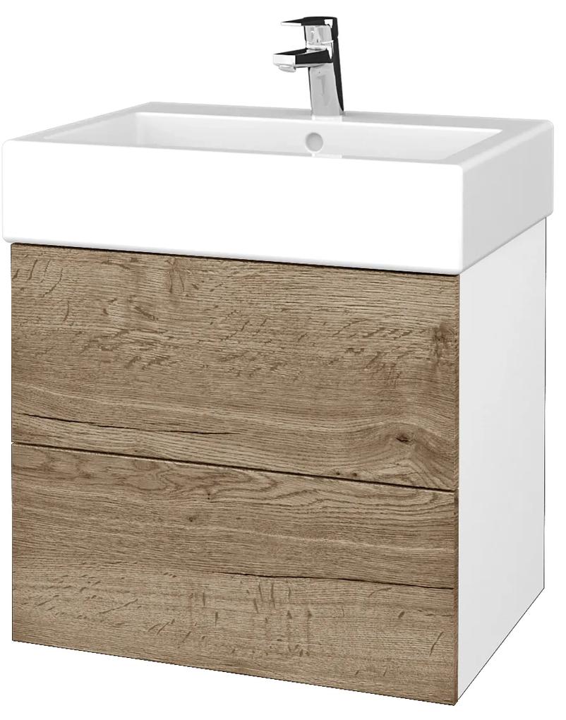 Dřevojas Koupelnová skříň VARIANTE SZZ2 60 Varianta: N01 Bílá lesk / N06 Lava