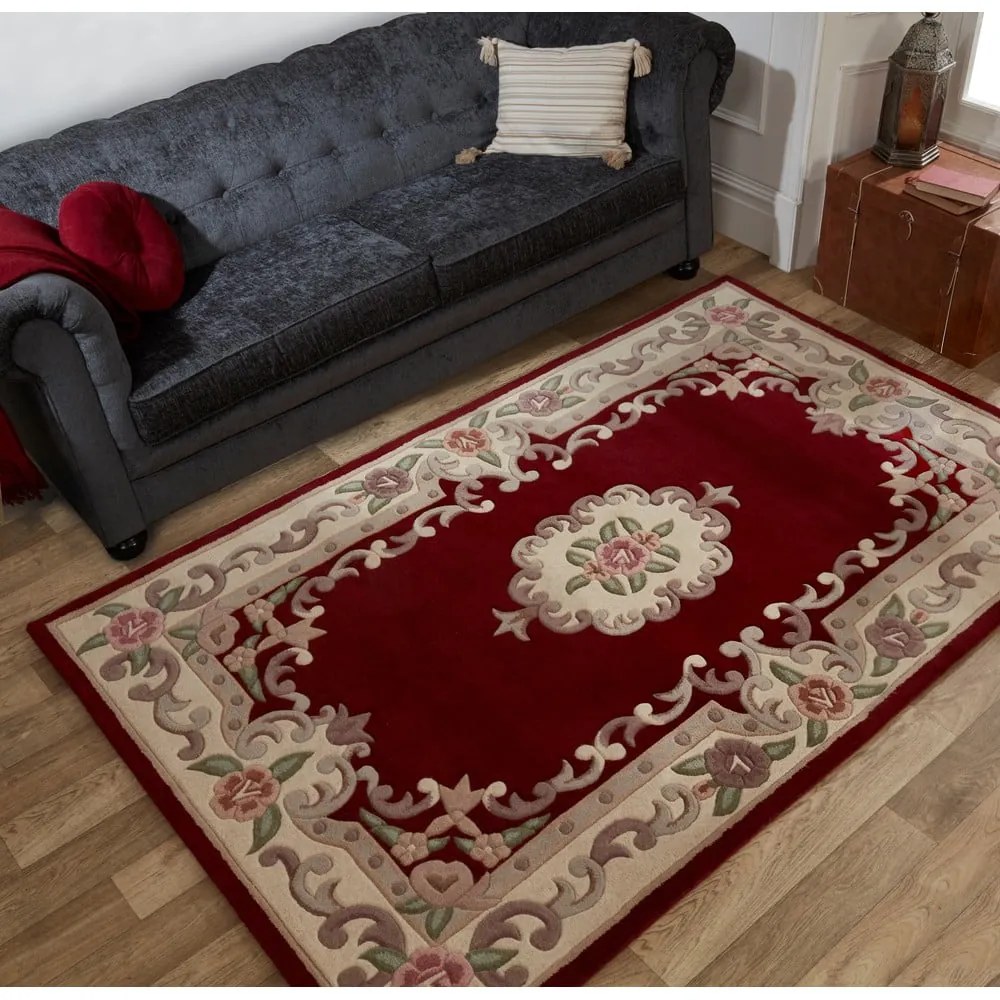 Červený vlněný koberec 150x240 cm Aubusson – Flair Rugs