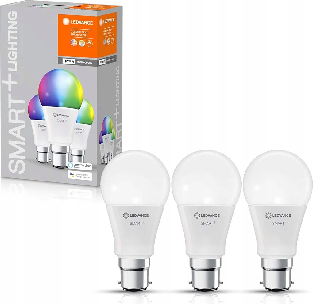 Ledvance Smart Led Rgb žárovky, 9W, B22d, 3ks
