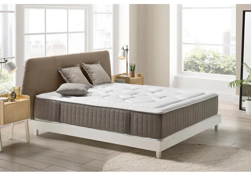 Tvrdá/středně tvrdá pěnová oboustranná termoregulační matrace 200x200 cm HEXAFLEX GEL – Moonia