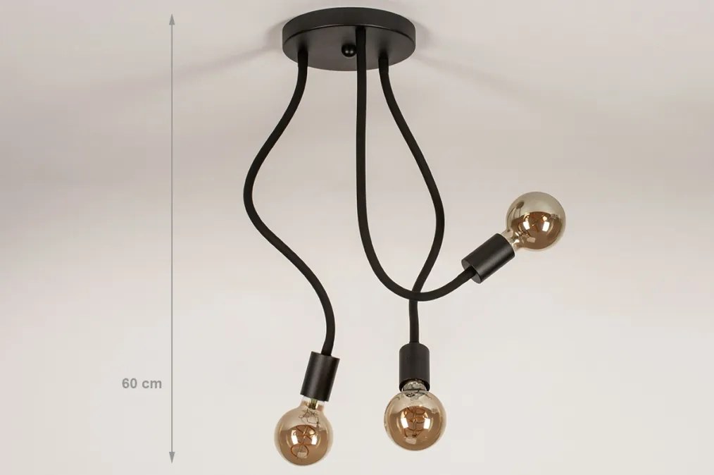 Stropní svítidlo do kuchyně Flexi Bulb 3 Black